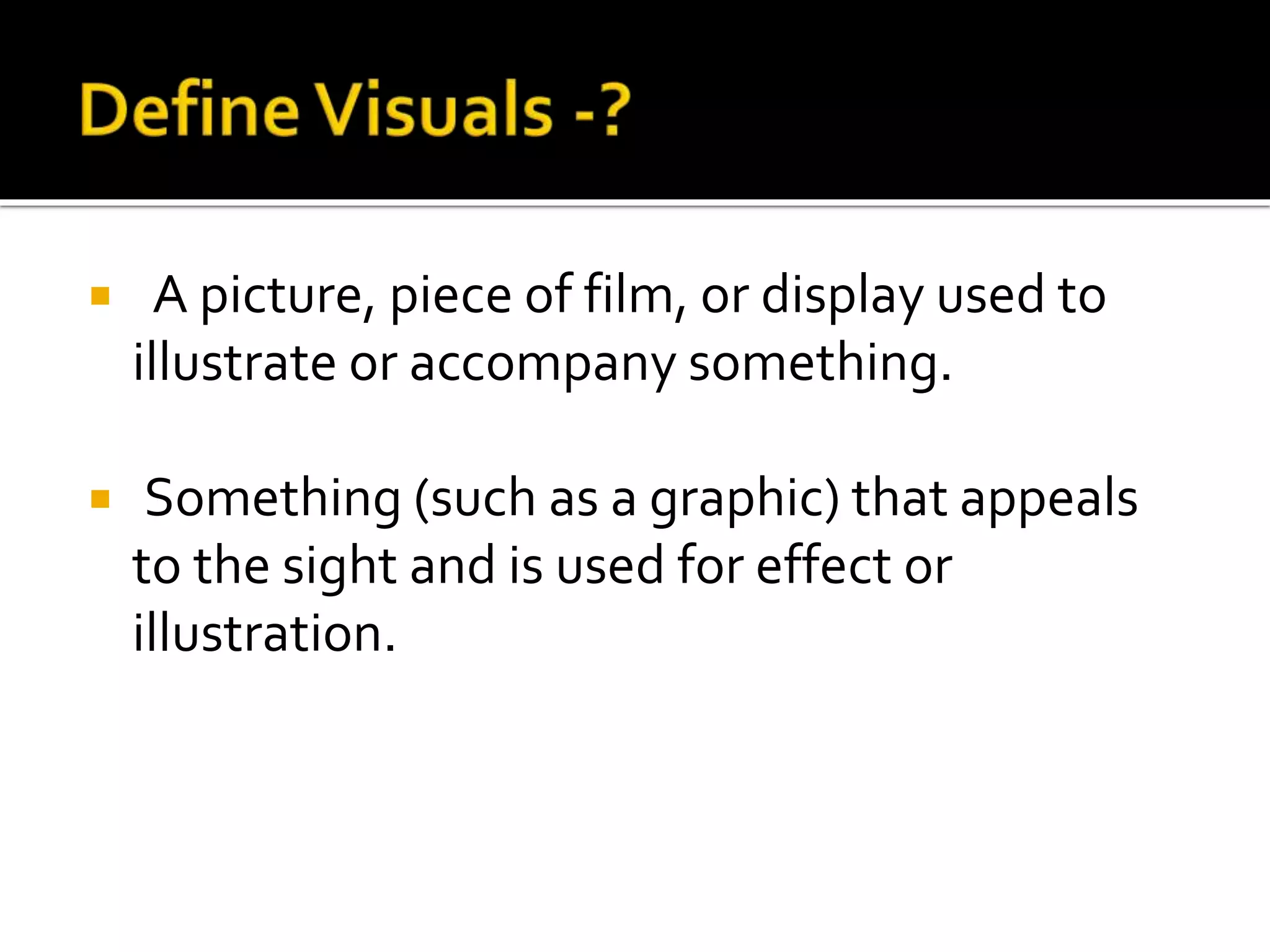 VISUAL COMMUNICATION | PPTX