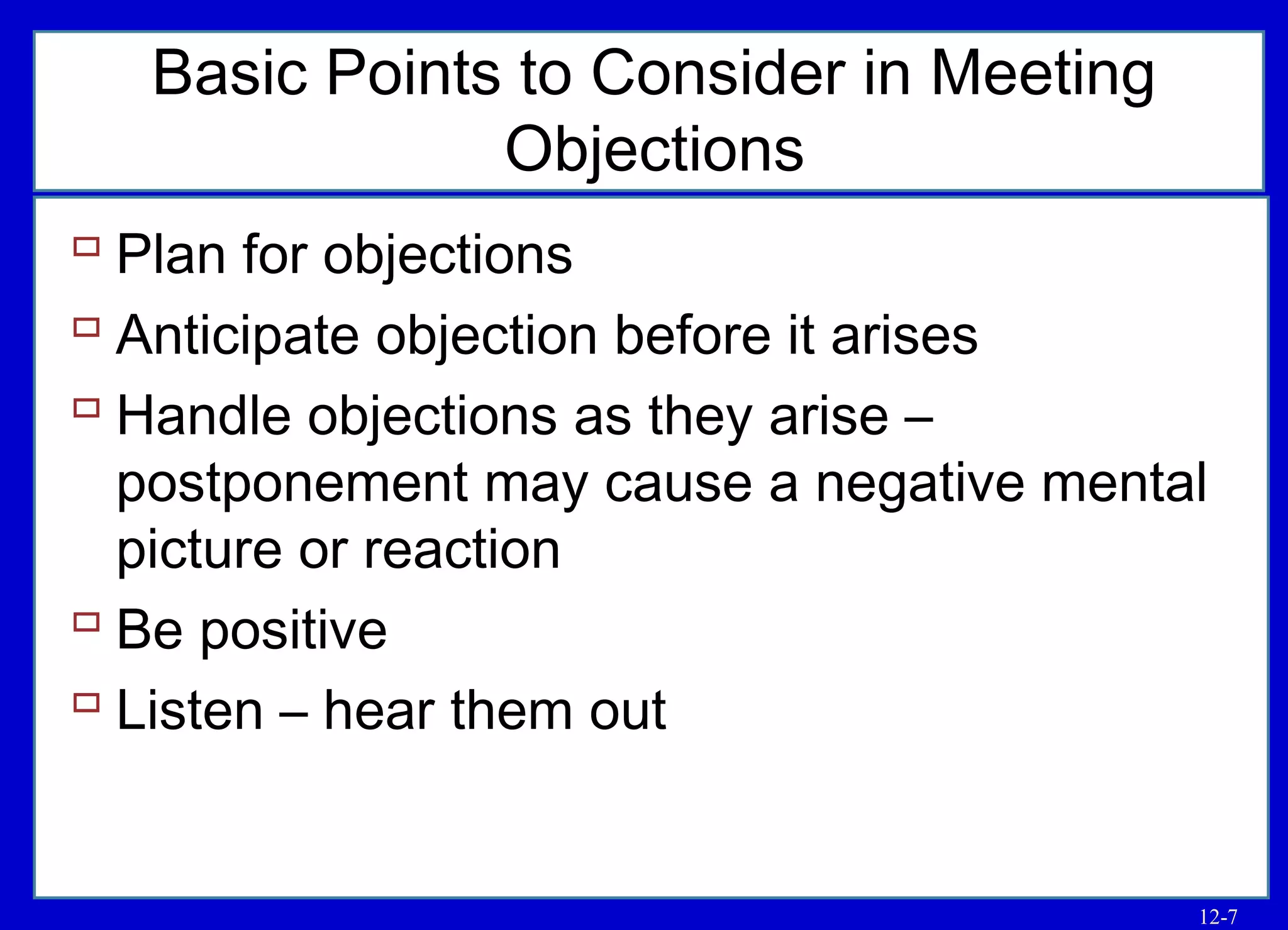 Chp 12 Prospects Objections ppt | PPT