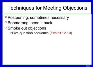 Chp 12 Prospects Objections ppt | PPT