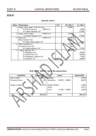 Chp 16. capital reduction (patr ii) | DOCX