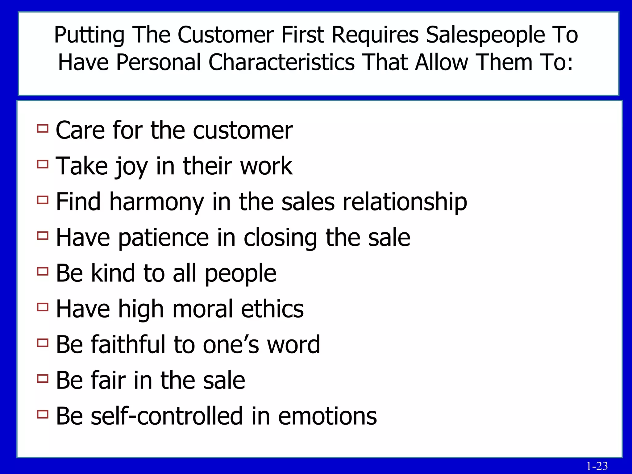 Chp1 Salespeople Careers | PPT