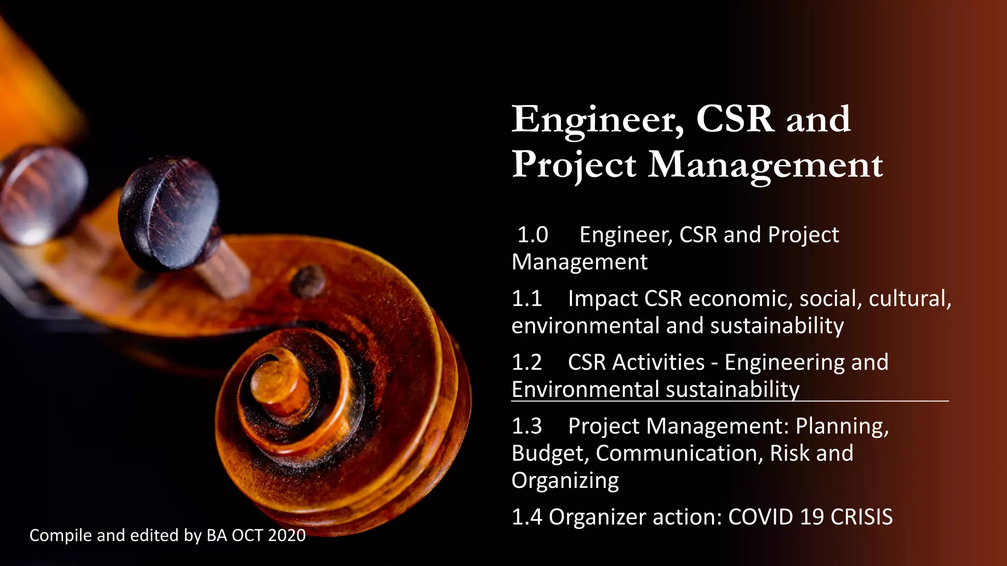 1.0 CSR and Project Management OCT 2020 | PDF | Business | Business and ...