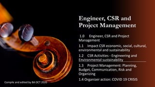 1.0 CSR and Project Management OCT 2020 | PPT