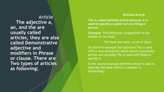 Article SlideShare (Lexical Categories) | PPTX