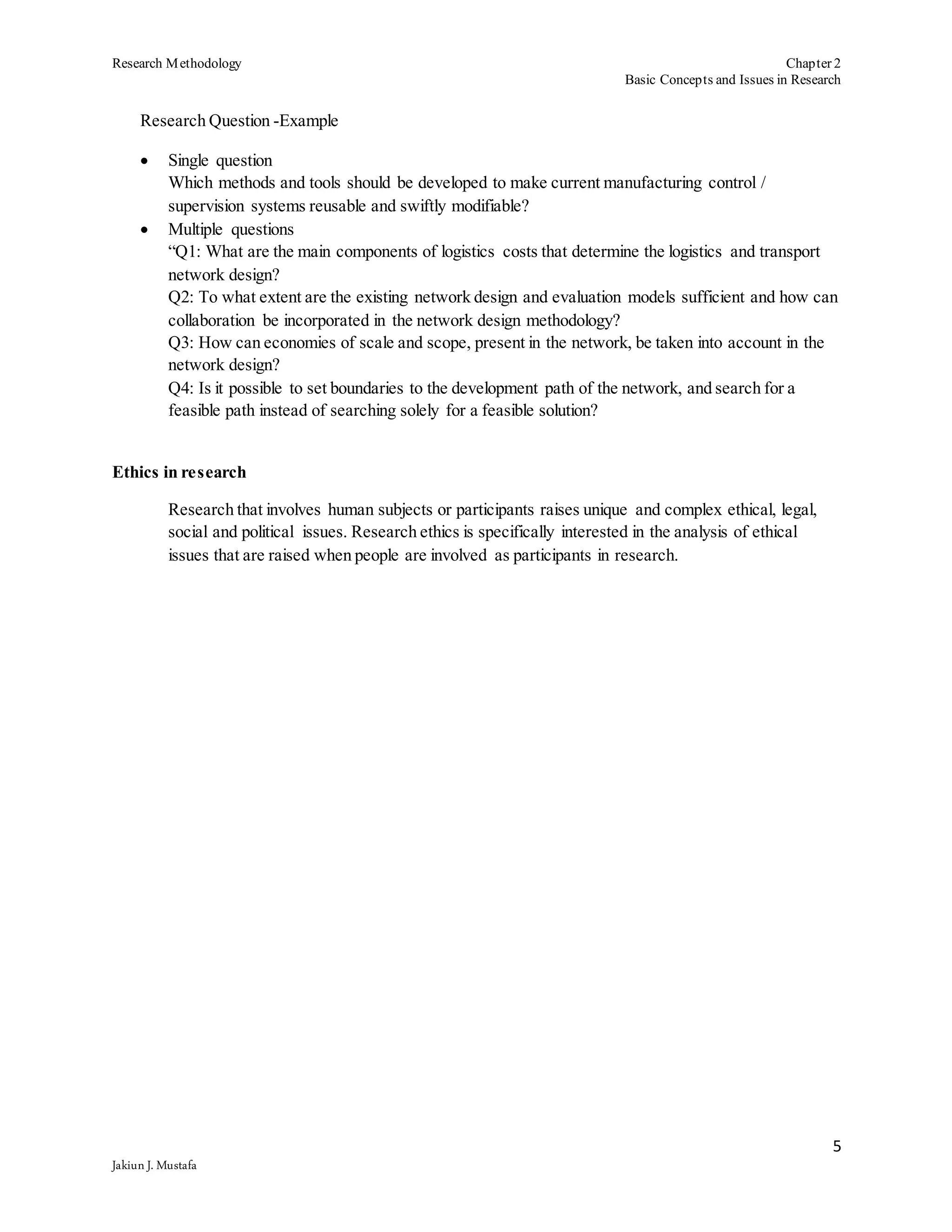 Research Methodology - Chapter 2 | DOCX
