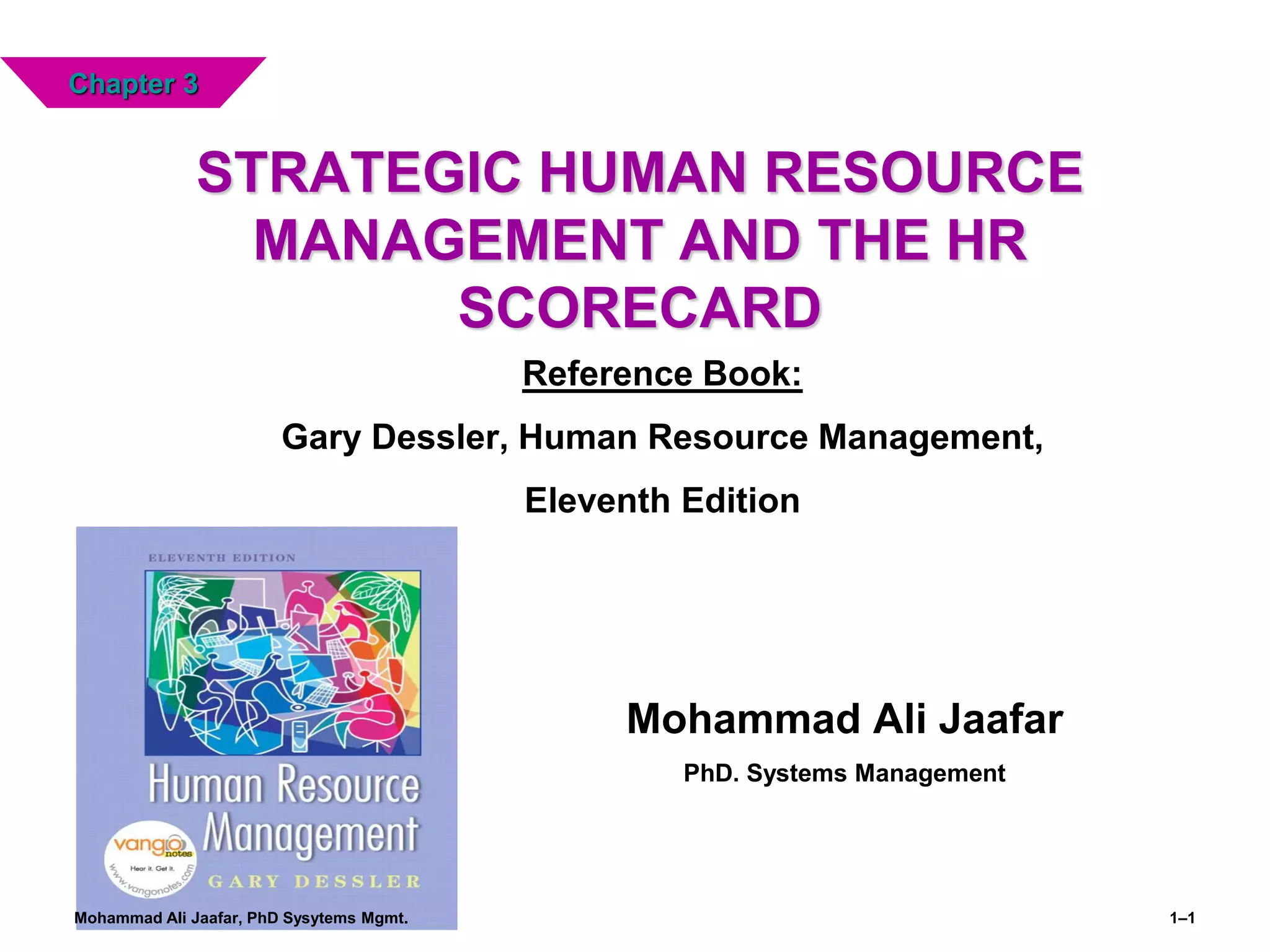 Strategic Human Resource Management and the HR Scorecard | PDF
