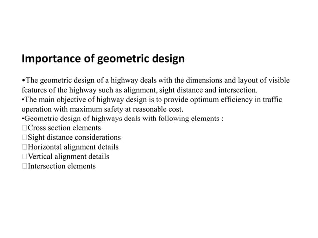 GEOMETRIC DESIGN OF HIGHWAY | PPTX