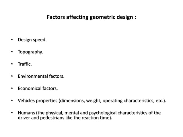 GEOMETRIC DESIGN OF HIGHWAY | PPTX