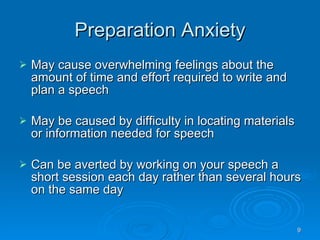 Chp3 managing speech anxiety | PPT