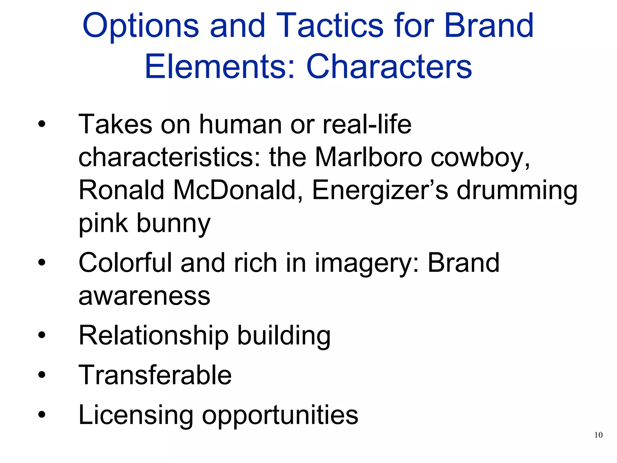 CHOOSING BRAND ELEMENTS | PPT