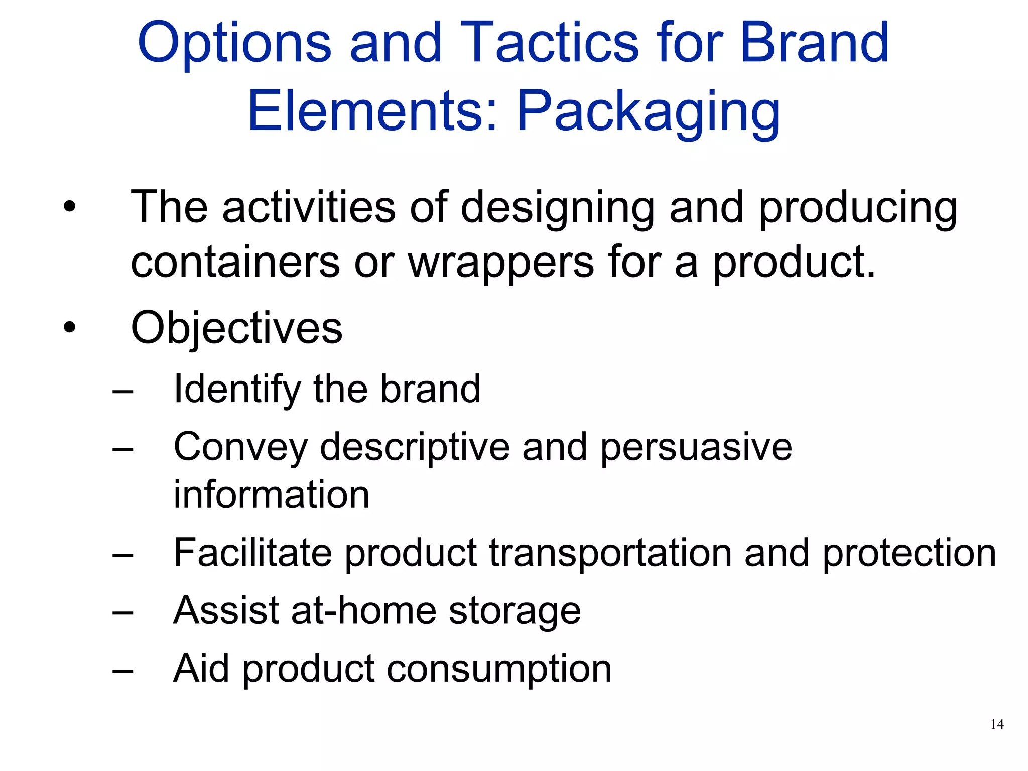 CHOOSING BRAND ELEMENTS | PPT