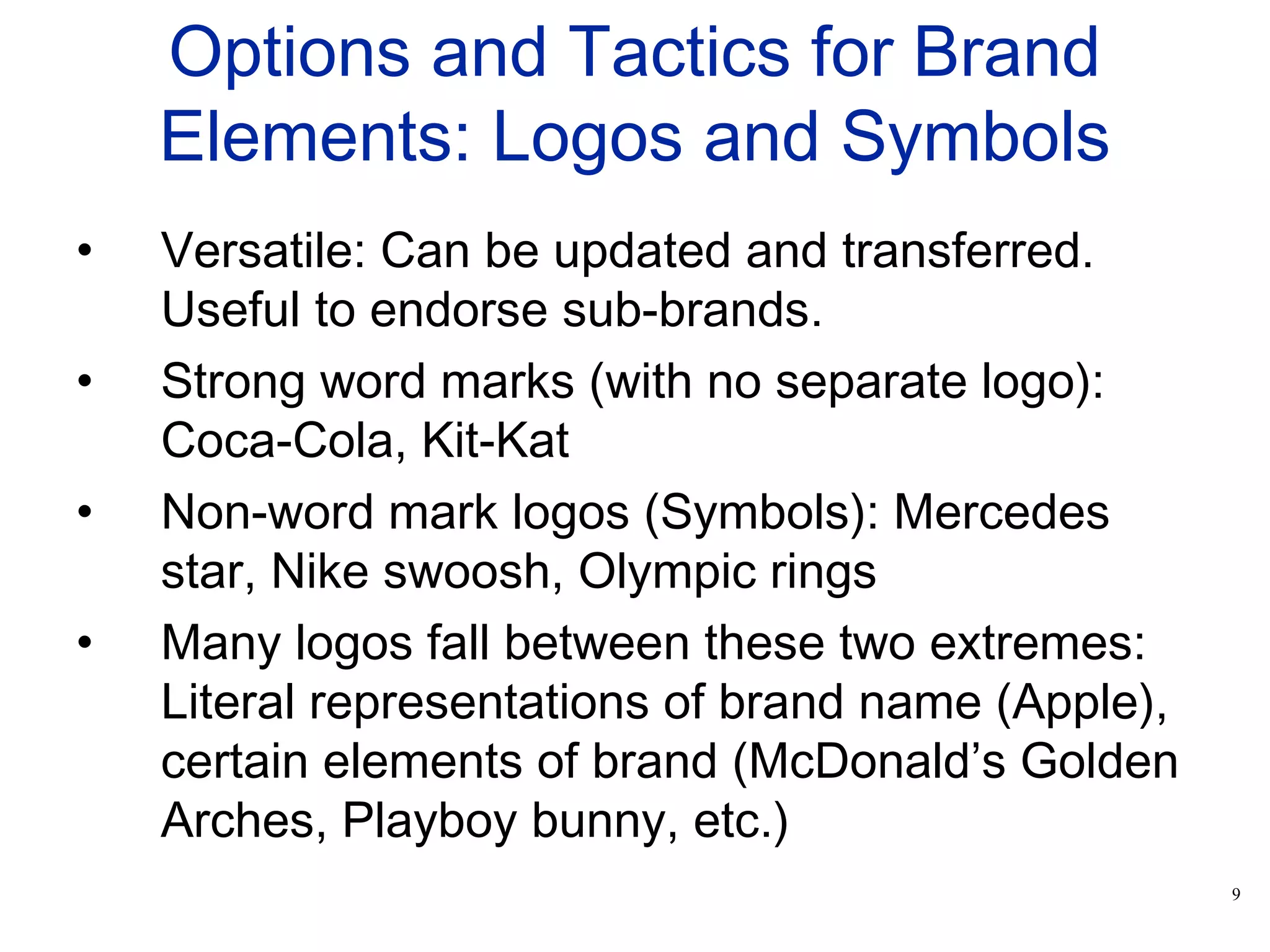 CHOOSING BRAND ELEMENTS | PPT