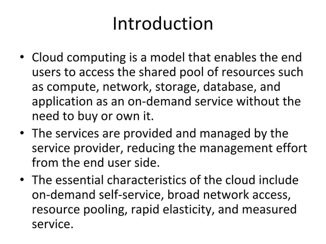 _Chp4_Cloud Service Models claud computing basics | PPT