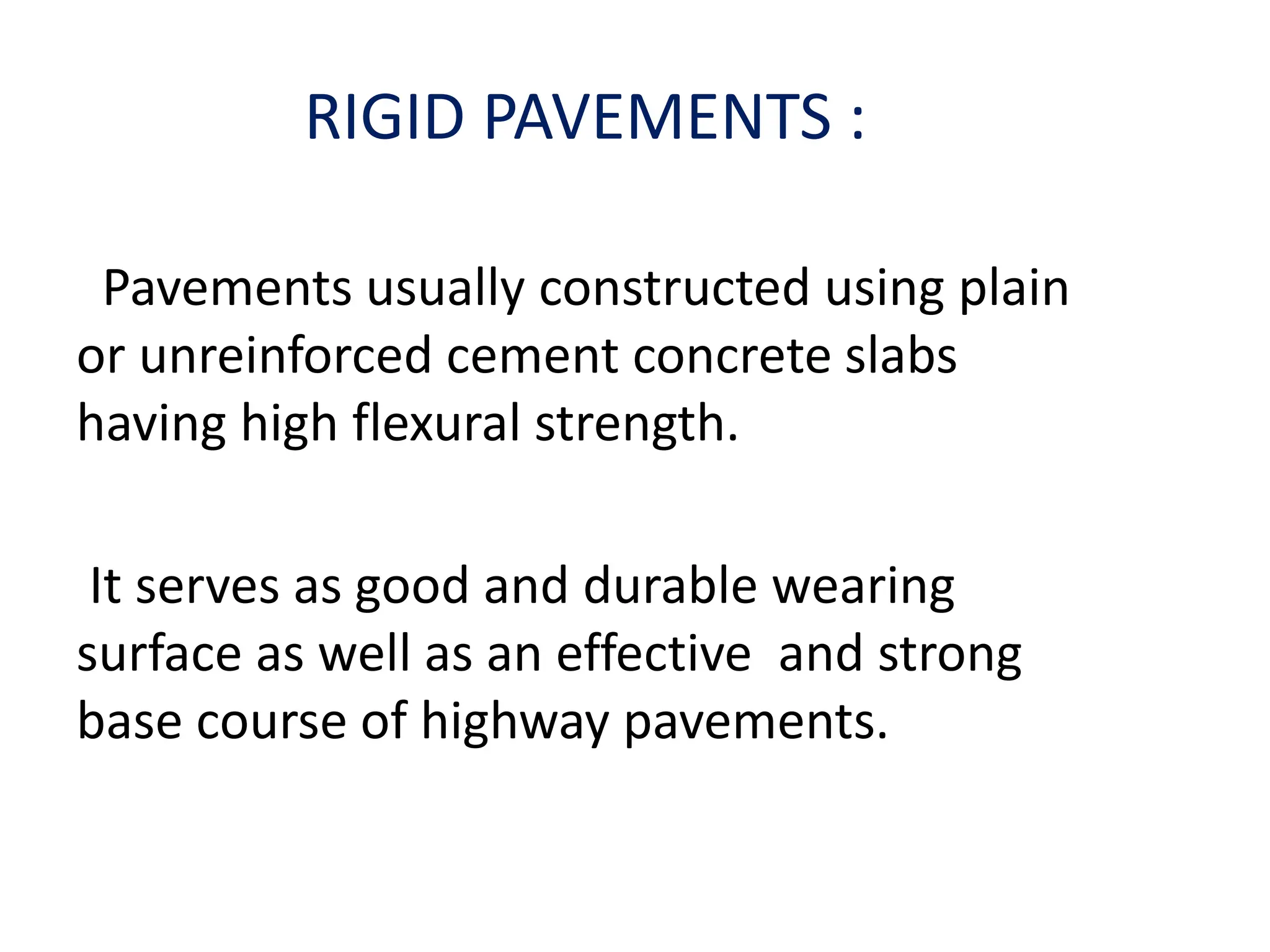 Road construction pavements flexible rigid | PPT