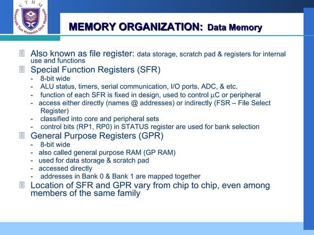 Chp4 Introduction To The Pic Microcontroller Copy Ppt