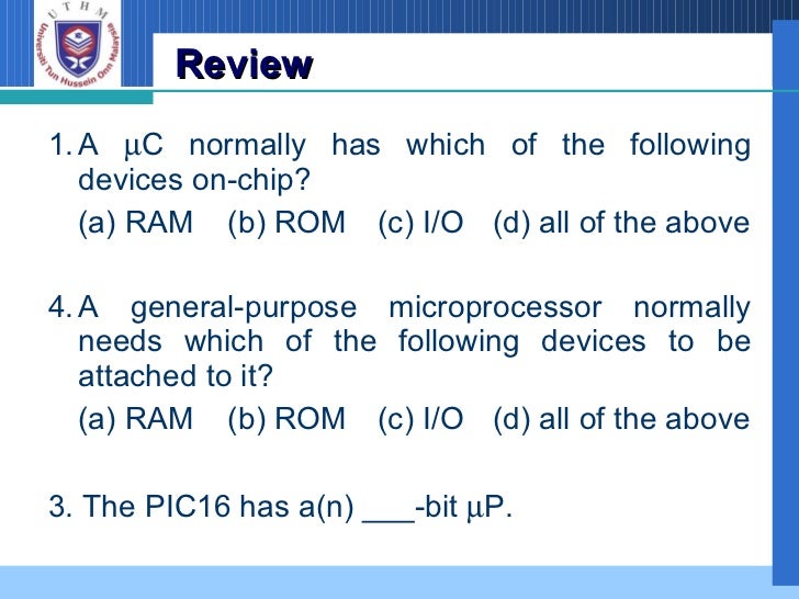 Chp4 Introduction To The Pic Microcontroller Copy