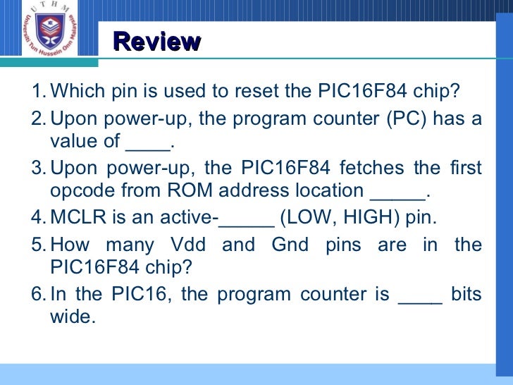 Chp4 Introduction To The Pic Microcontroller Copy