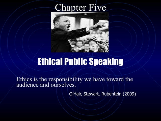 Chp 5 ethical public speaking | PPT