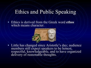 Chp 5 ethical public speaking | PPT