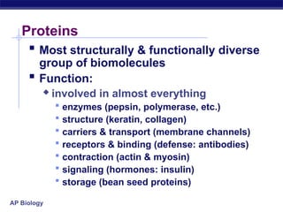Bio chemistry about the structure and properties of proteins | PPT