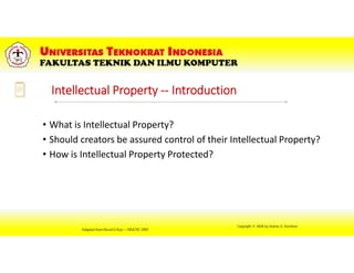 Chp 6 lect 6 - intellectual property rights and computer technology (shared) - | PDF