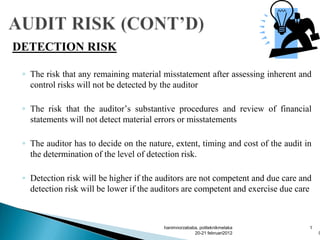 DPA 3043(AUDITING)-CHAPTER 6:Materiality and Risk | PPTX