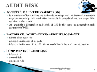 DPA 3043(AUDITING)-CHAPTER 6:Materiality and Risk | PPTX