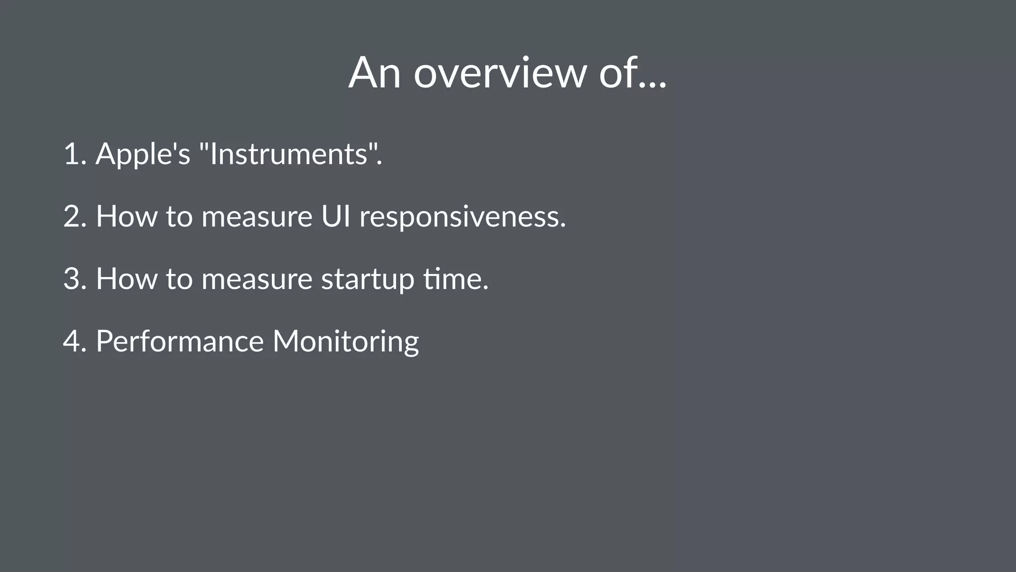 Measuring Performance / iOS Apps | PDF