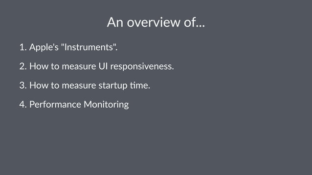 Measuring Performance / iOS Apps | PPT