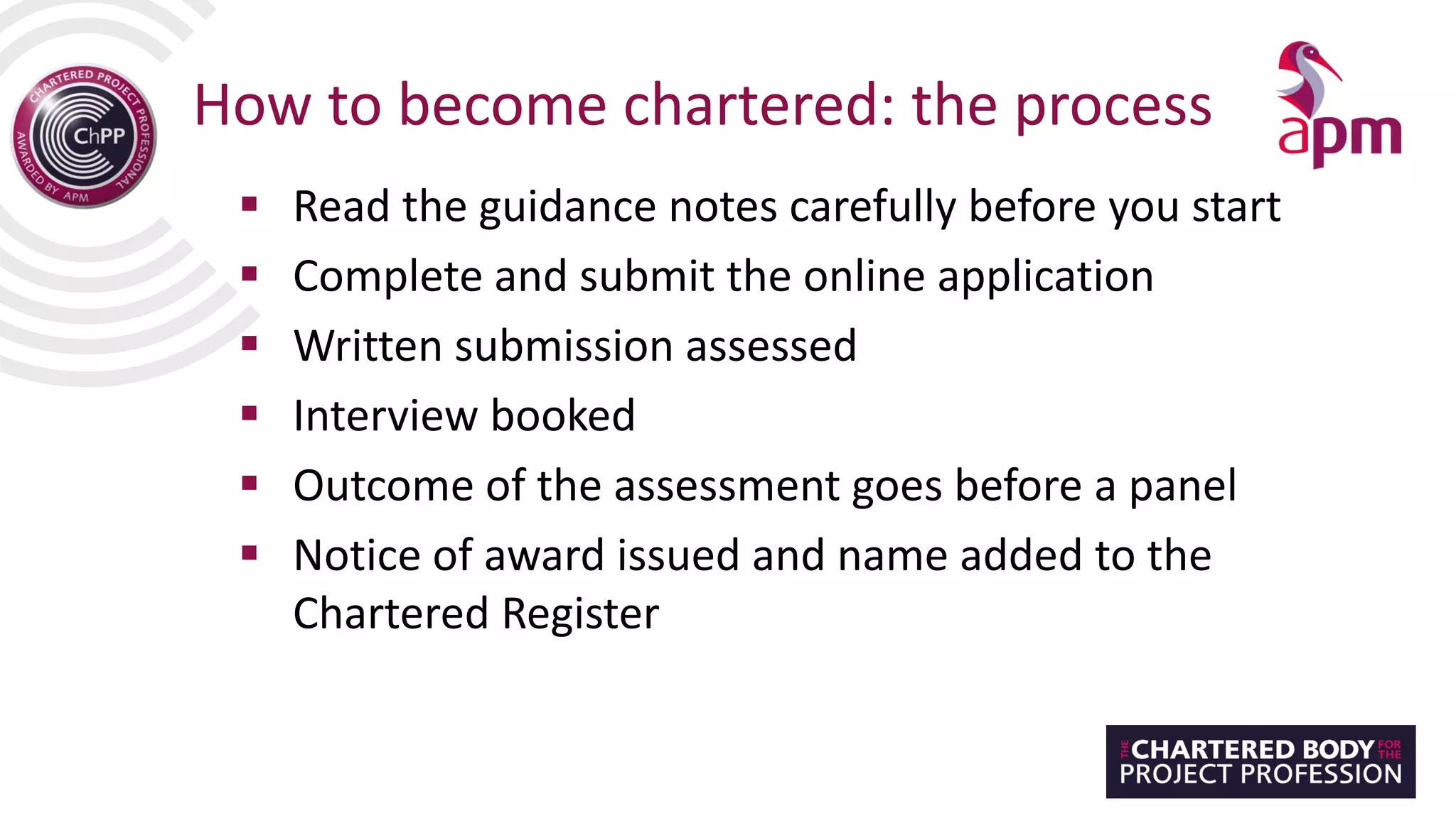 Chartered presentation by Austin Witney and Alex Garrard | PDF