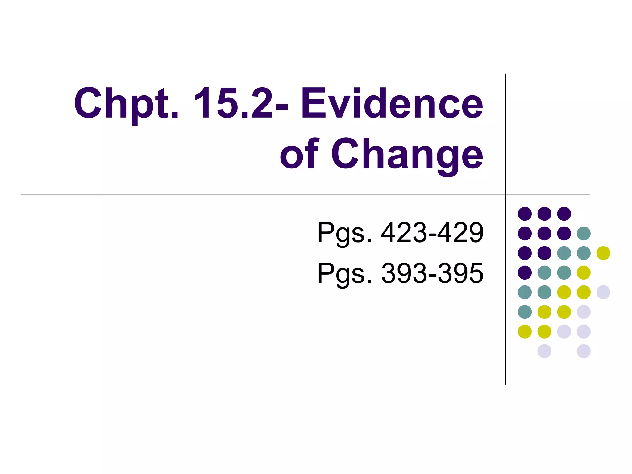 Chpt.15.2-Evidence of Change | PPT