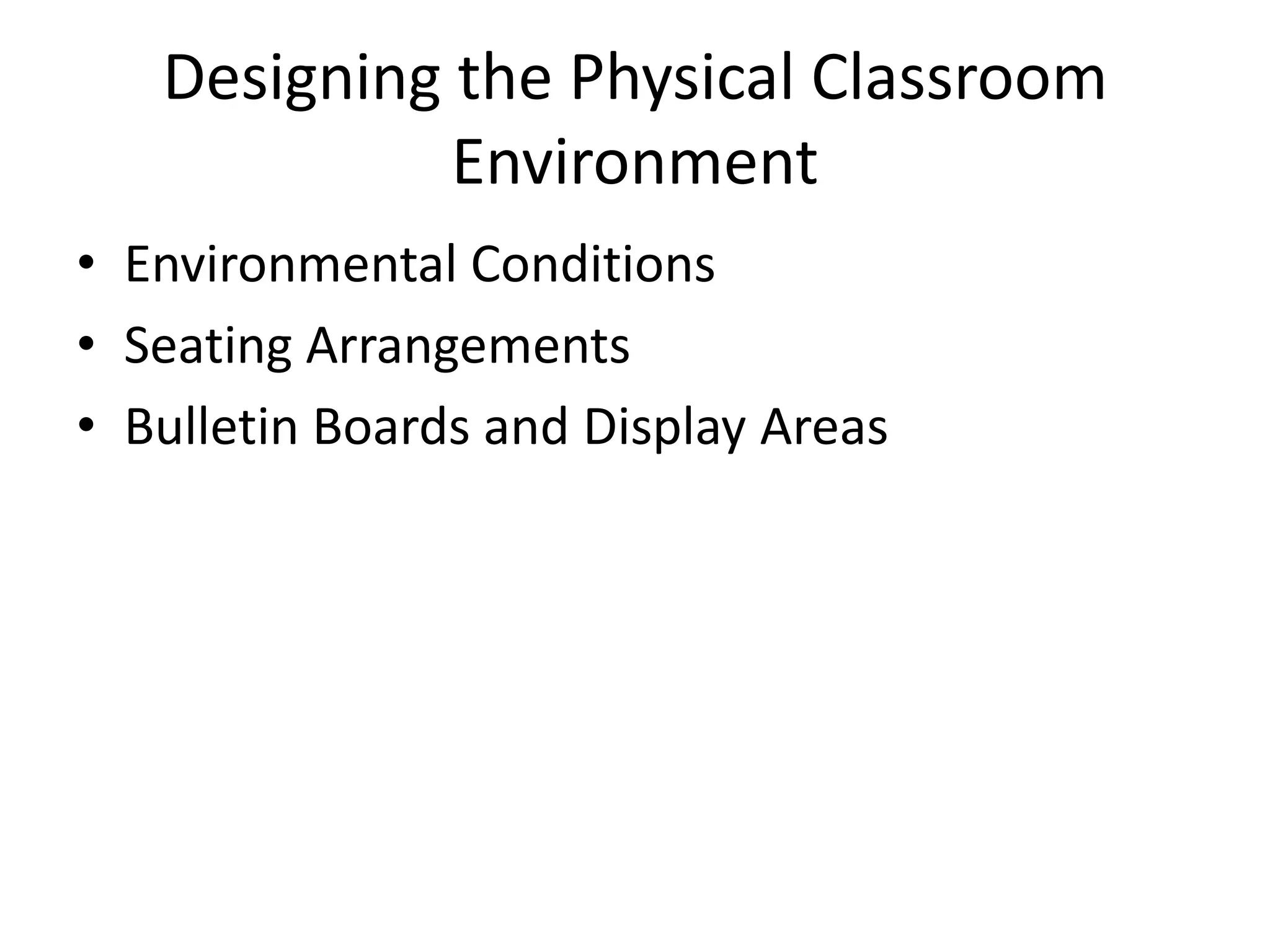 Structuring the Environment | PPTX