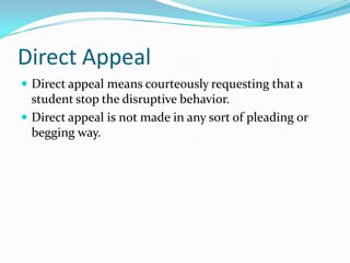 Verbal Interventions and Use of Logical Consequences | PPTX
