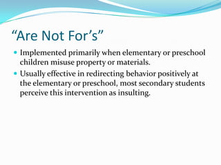 Verbal Interventions and Use of Logical Consequences | PPTX