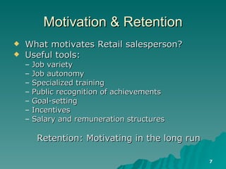 Managing Retail Personnel + Role Of Personal Selling | PPT