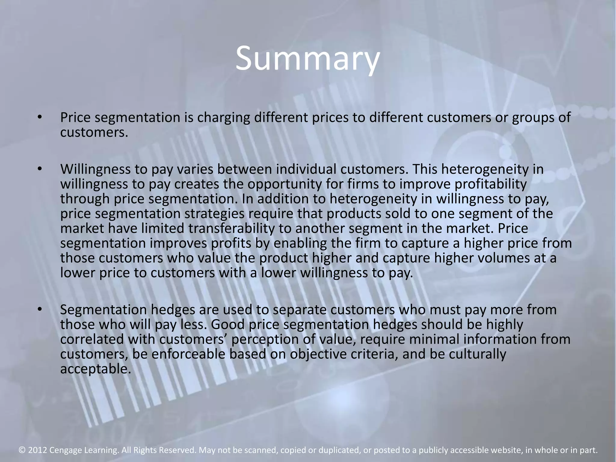 Chpt 06 price segmentation | PPTX