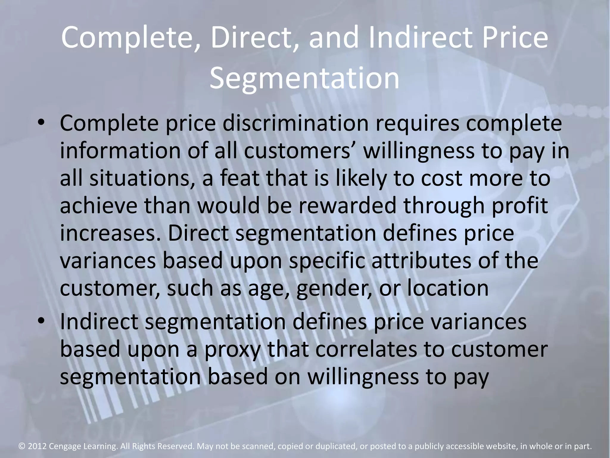 Chpt 06 price segmentation | PPTX
