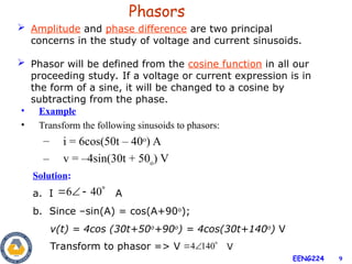 Complex Number and Phasors - Electrical Circuit Fundamentals | PPT
