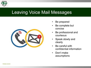 COMM 100 Chpt 10 Phone, Voice Mail, and Meetings | PPT