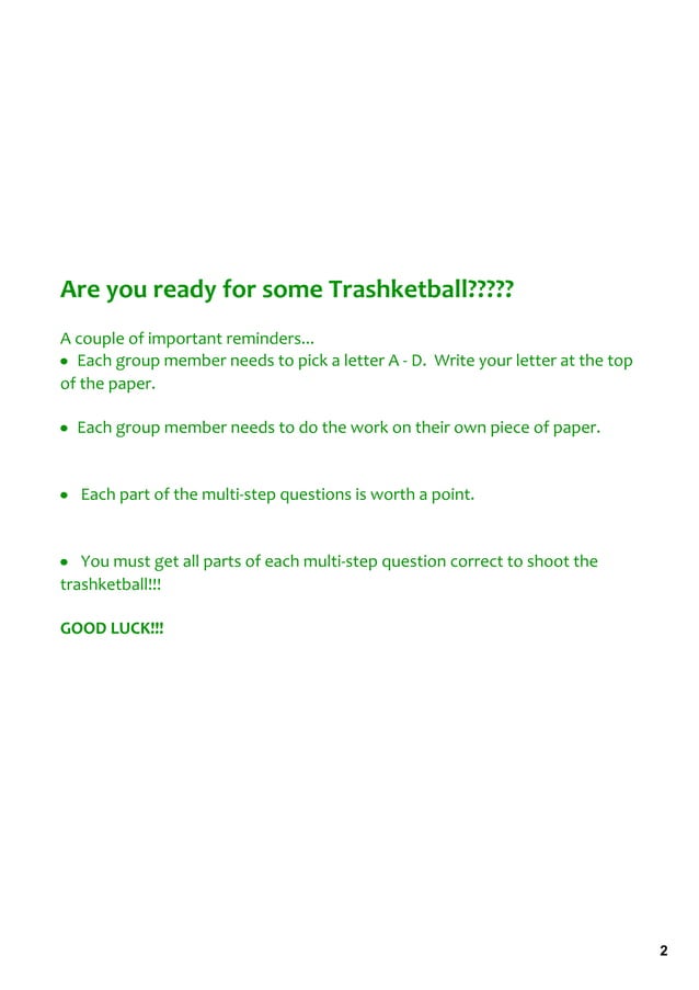 Chpt 10 trashketball b | PDF