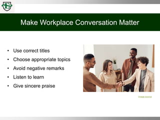 COMM 100 Chpt 10 Communicating Professionally in Person | PPTX ...