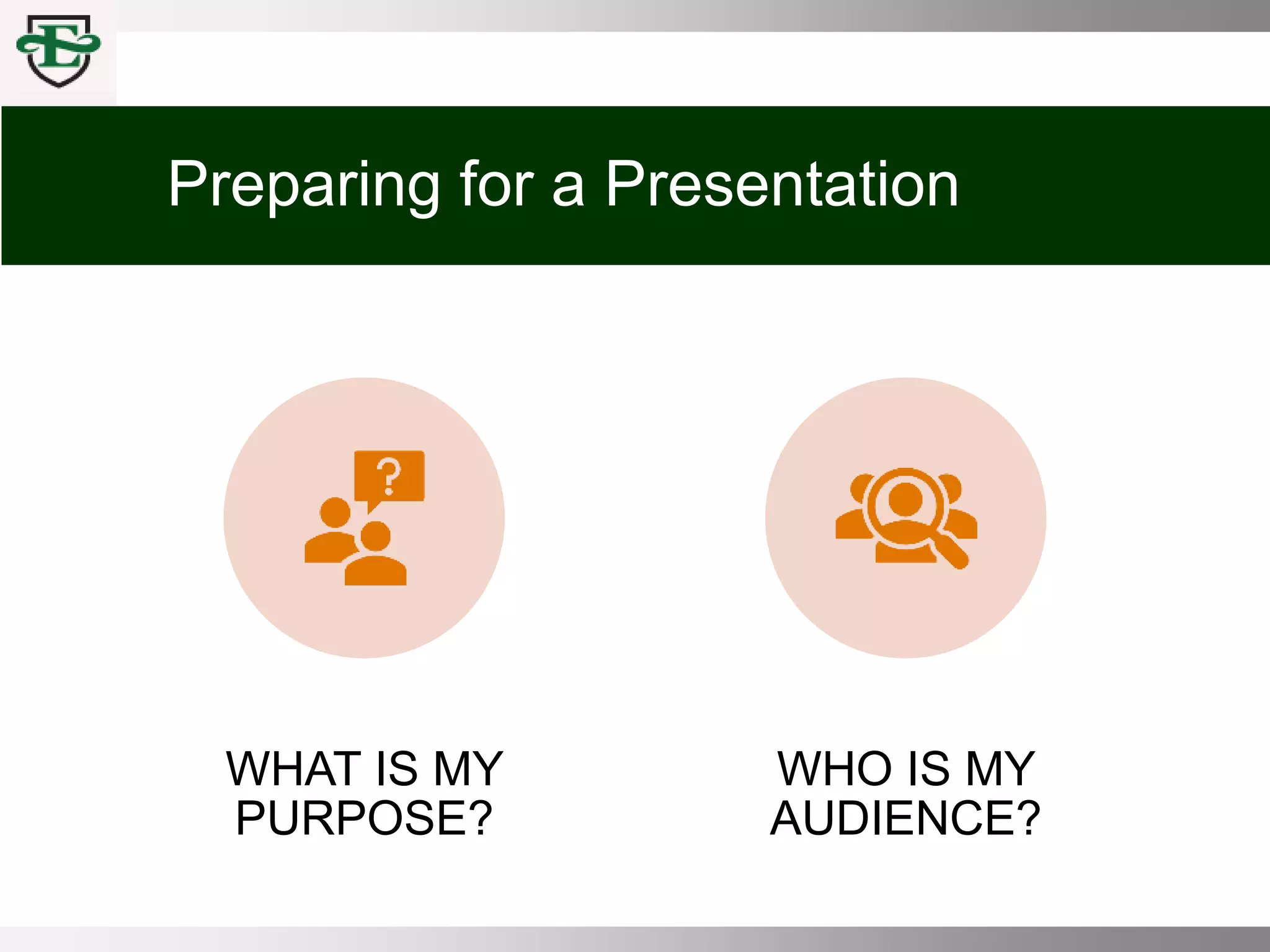 COMM 100 Chpt 11 Preparing and Organizing Presentations | PPT