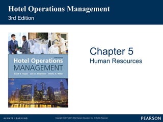 Chpt 5-Human Resources ppt for the subject hospitality | PPT