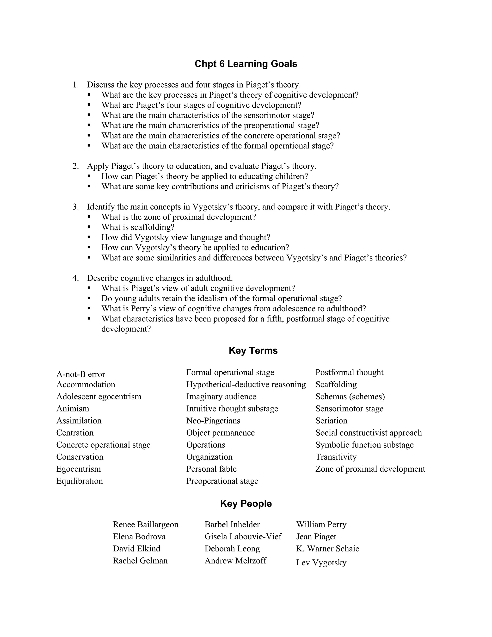 Chpt 6 learning goals | PDF