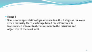 LEADER–FOLLOWER RELATIONSThe four stages of evolution in the dyadic ...