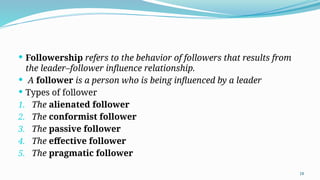 LEADER–FOLLOWER RELATIONSThe four stages of evolution in the dyadic ...