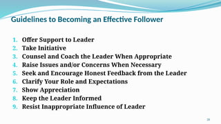 LEADER–FOLLOWER RELATIONSThe four stages of evolution in the dyadic ...