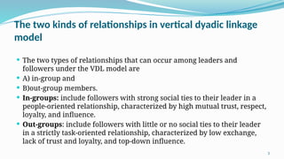 LEADER–FOLLOWER RELATIONSThe four stages of evolution in the dyadic ...