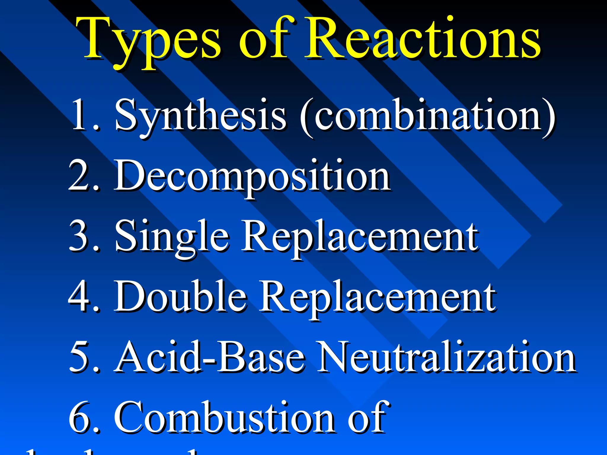 Chpt 9 part ii - types of reactions 031604 | PPT