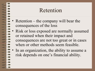 risk management | PPT | Business Accounting & Finance | Business